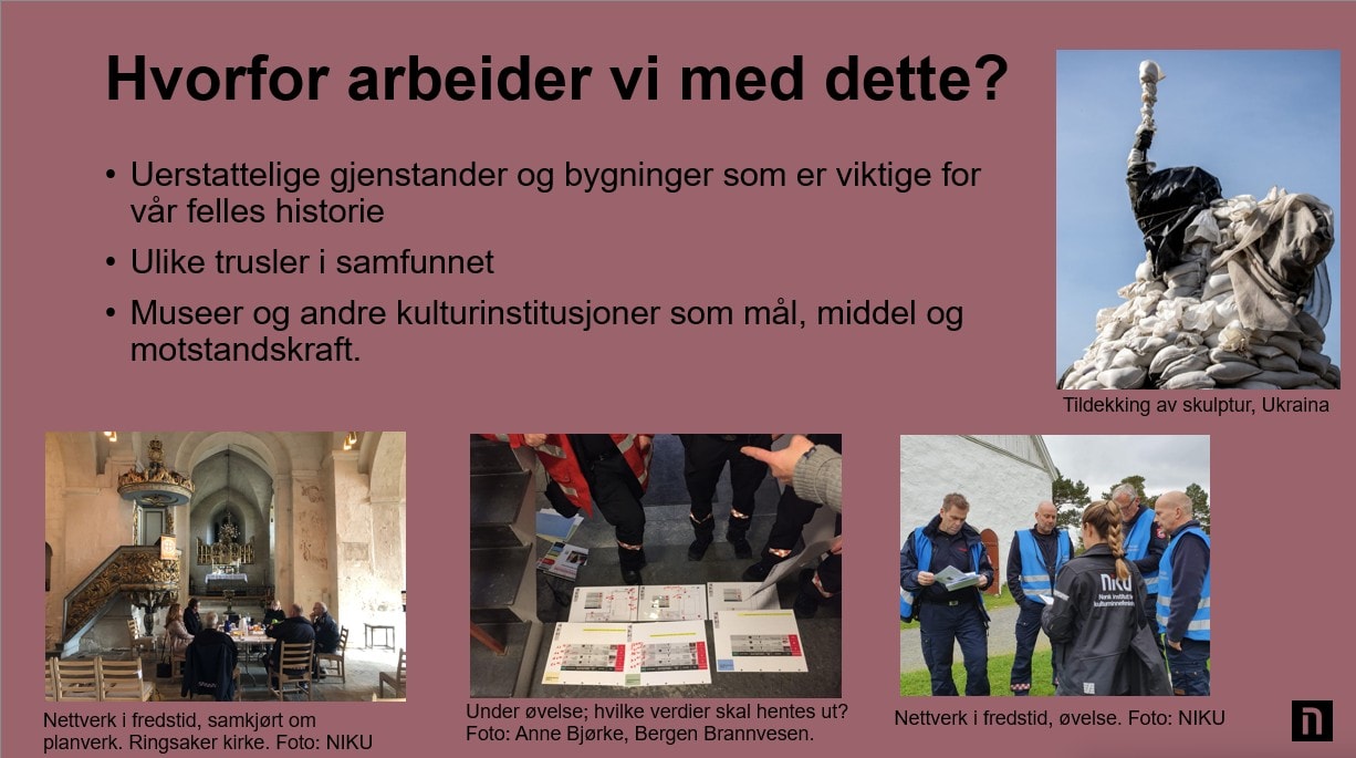 Samlinger om sikring, beredskap og verdibergingsplaner for museer — Norsk institutt for ...